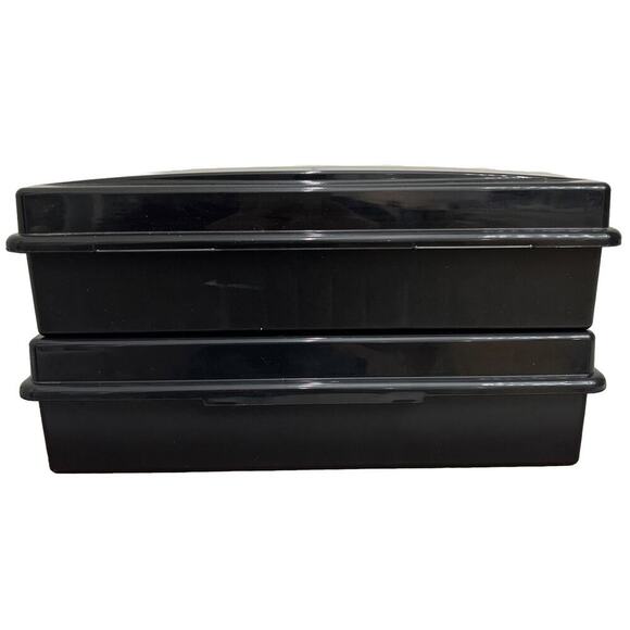 Alpha | Bags | Vintage Alpha Cassette Case Holder Black Plastic Hinge ...